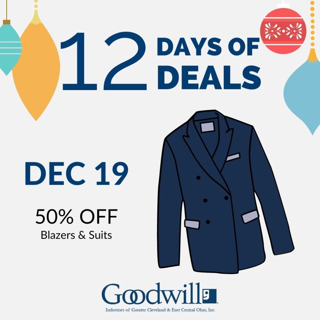 Blazers & Suits - 12 Days of Deals - Goodwill Industries GCECO